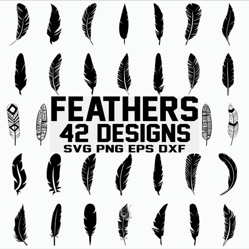 FEATHER SVG/ Feathers Svg/ Clipart/ Cut Files/ Silhouette/ - Etsy