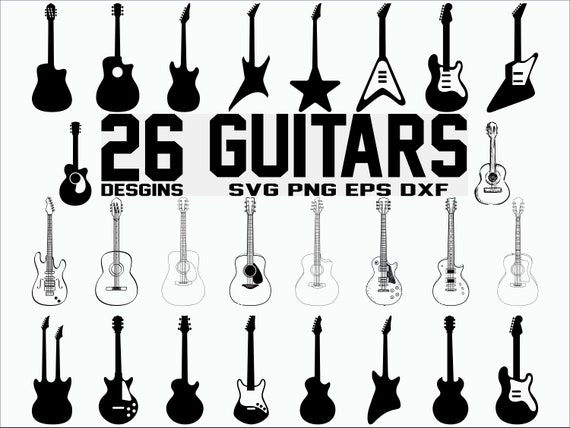 Musical Instrument Svg Guitar Svg Music Note Guitar Vinyl Music Clipart ...