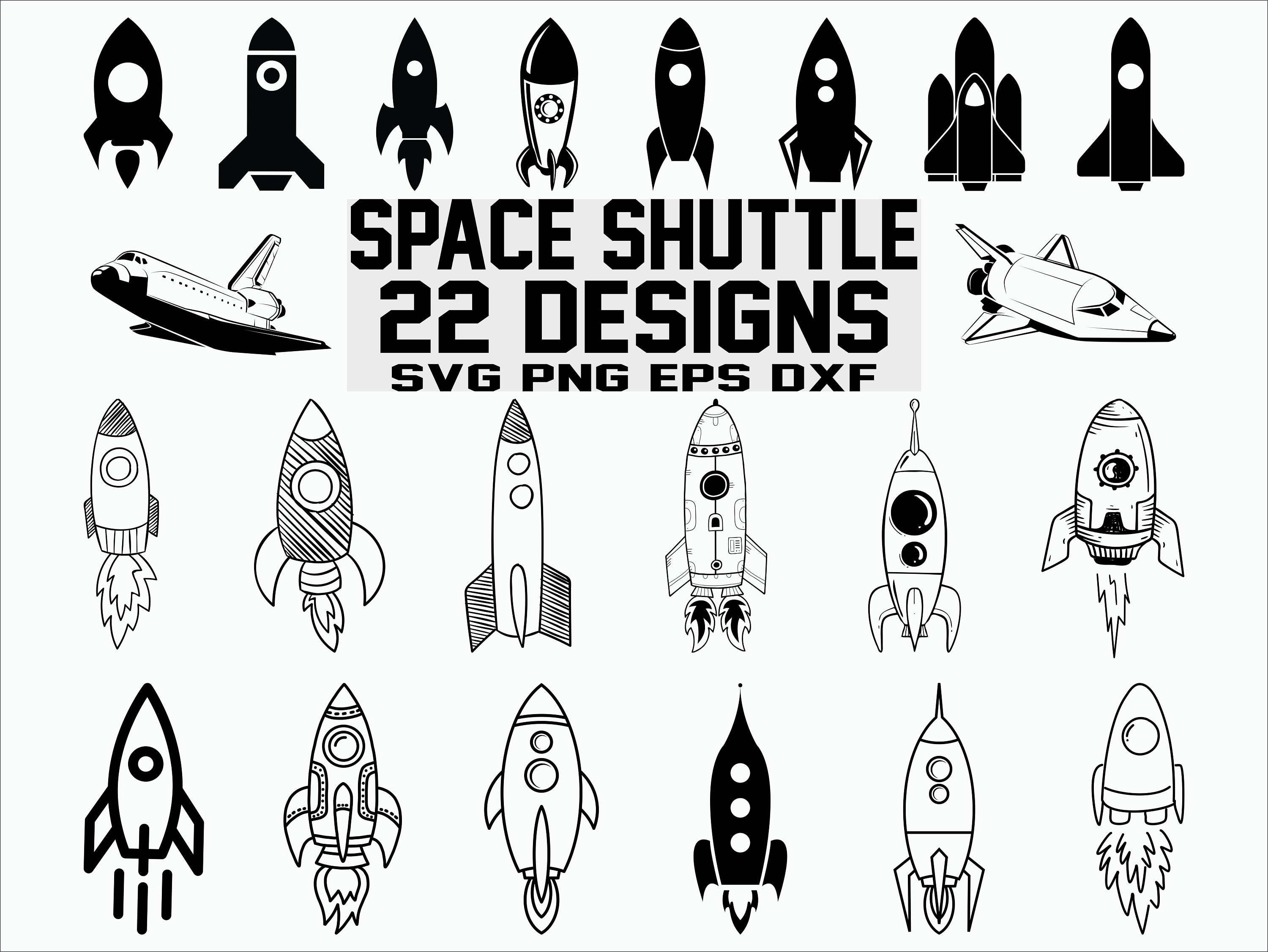 Space Shuttle SVG/ Spacecraft SVG/ Rocket SVG/ Clipart/ - Etsy India