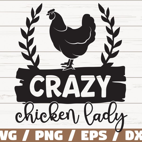 Crazy Chicken Svg - Etsy