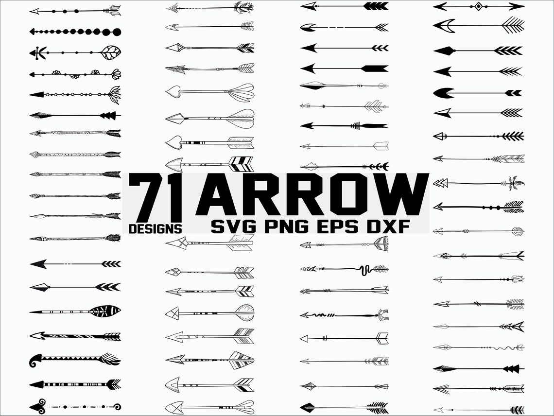 Arrows Svg File/ Hand Drawn Arrow Svg/ Tribal Arrows Svg/ Boho | Etsy