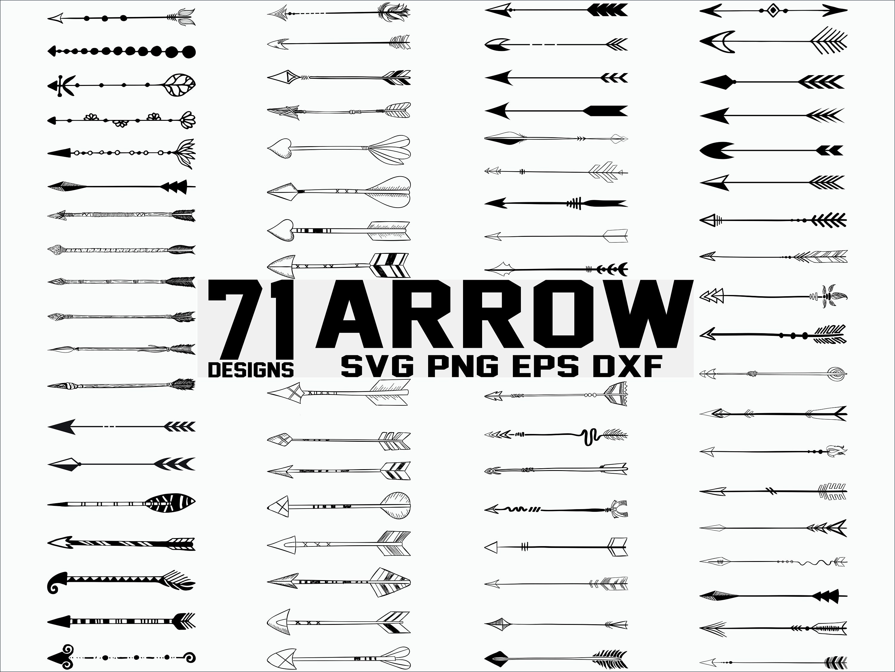 Arrows Svg File/ Hand Drawn Arrow Svg/ Tribal Arrows Svg/ Boho | Etsy
