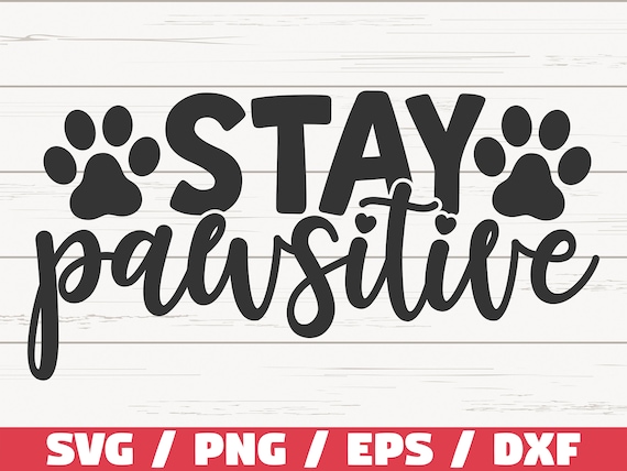 Stay Pawsitive SVG / Cut File / Cricut / Commercial Use / | Etsy
