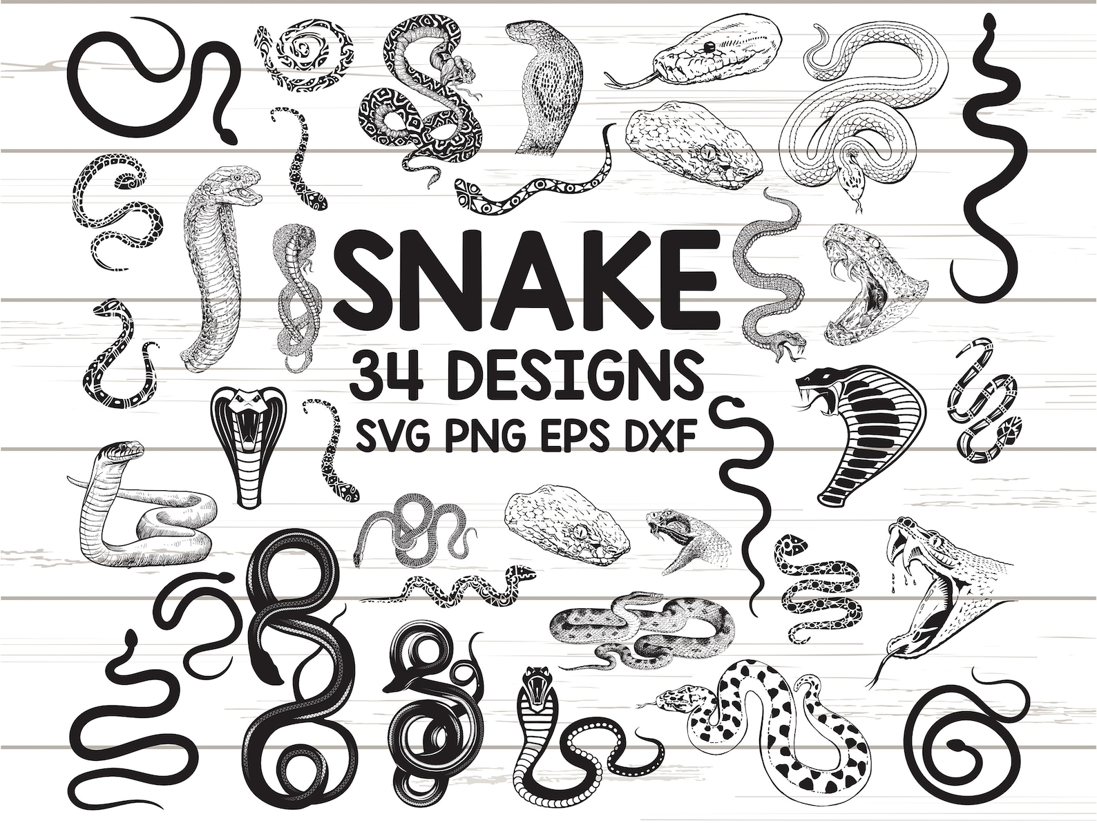 Snake SVG / Snake Head SVG / Cobra SVG / Cut Files / Silhouette ...