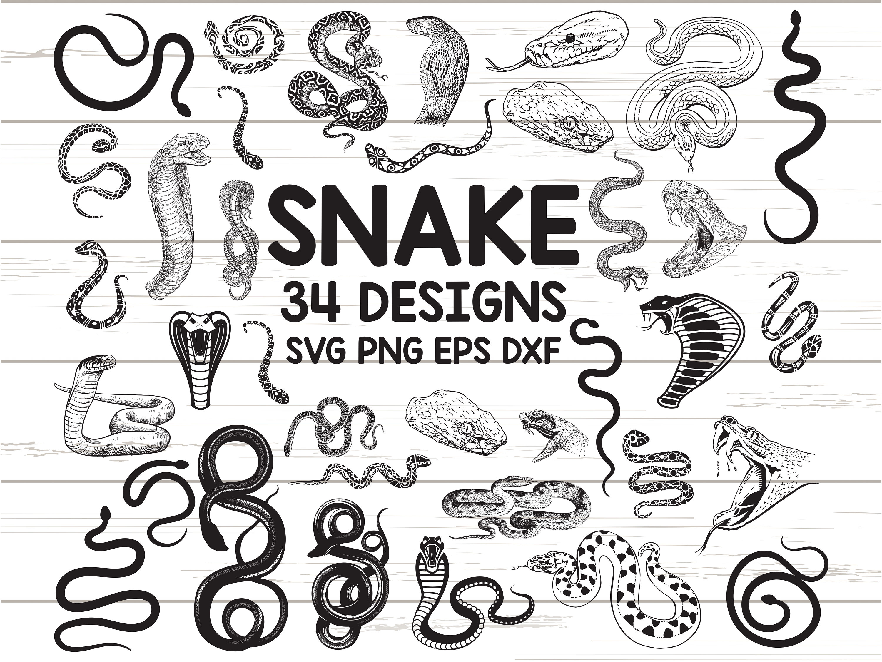 Snake SVG / Snake Head SVG / Cobra SVG / Cut Files / Silhouette ...