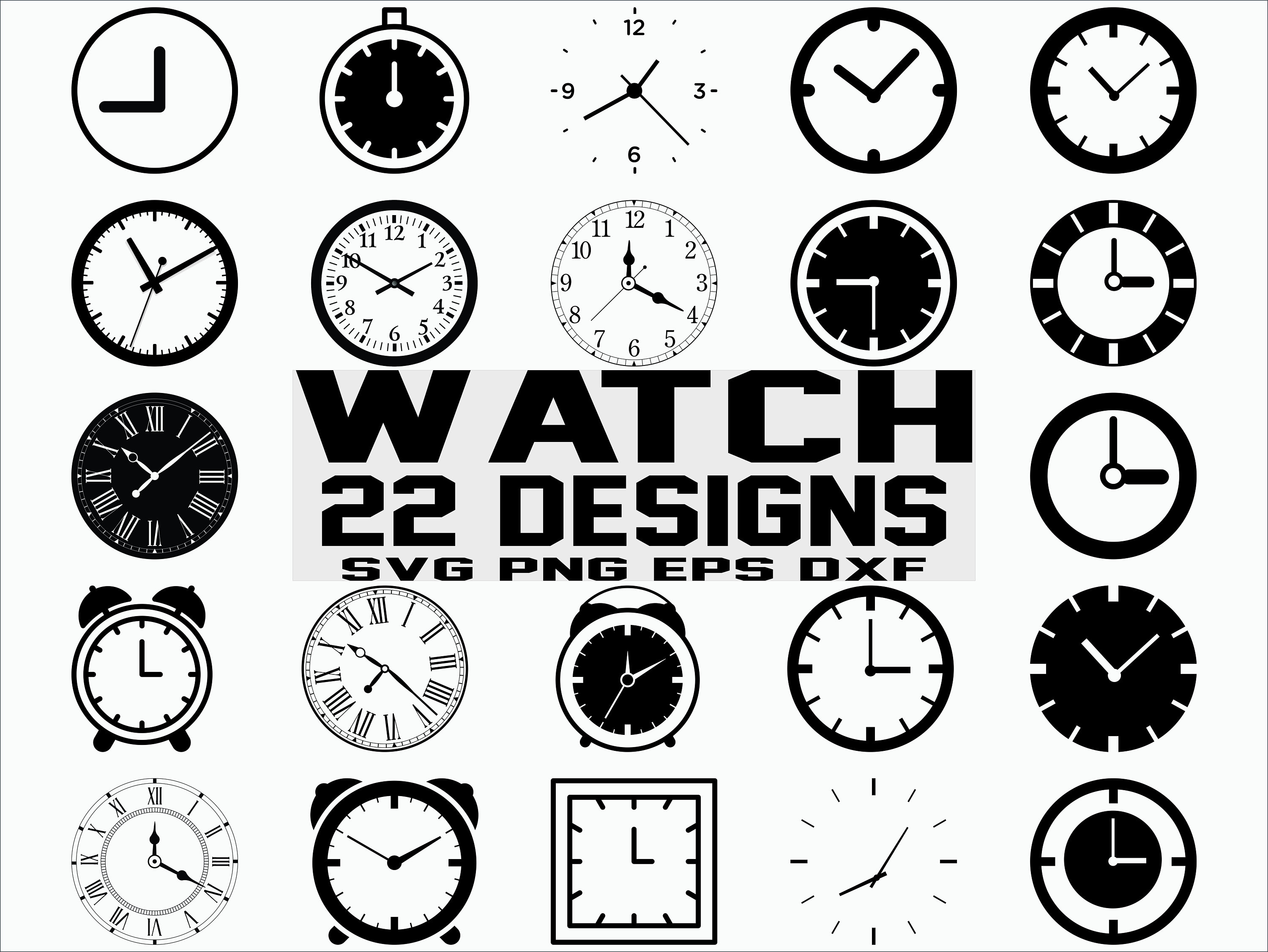 Clock SVG/ Watch SVG/ Time Svg/ Wall Clock Svg/ Clipart/ Cut Files ...
