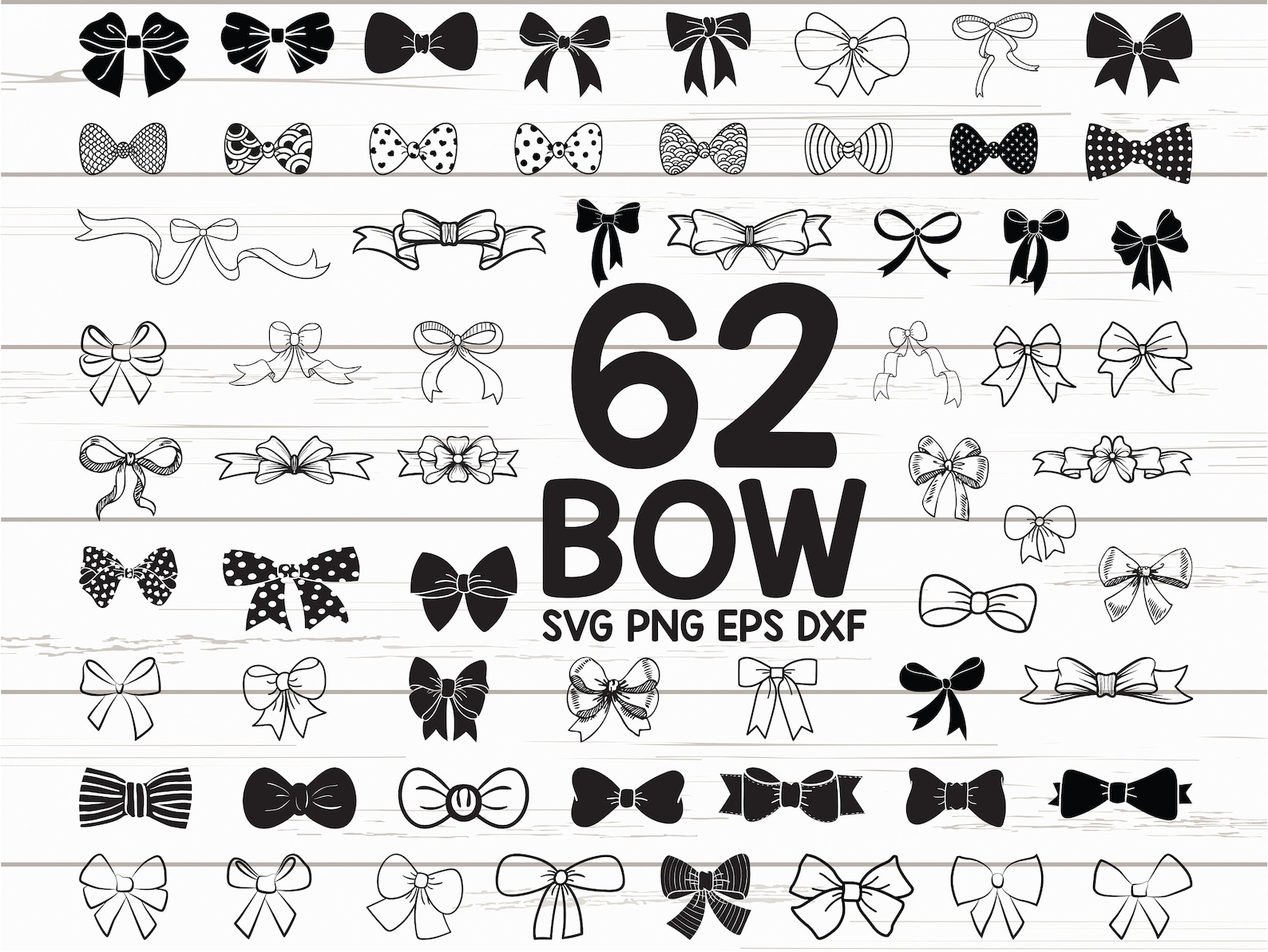 Bow Svg/ Ribbon Bow Svg/ Girl Bow Svg/ Hair Bow Svg/ Hair Ribbon Svg ...