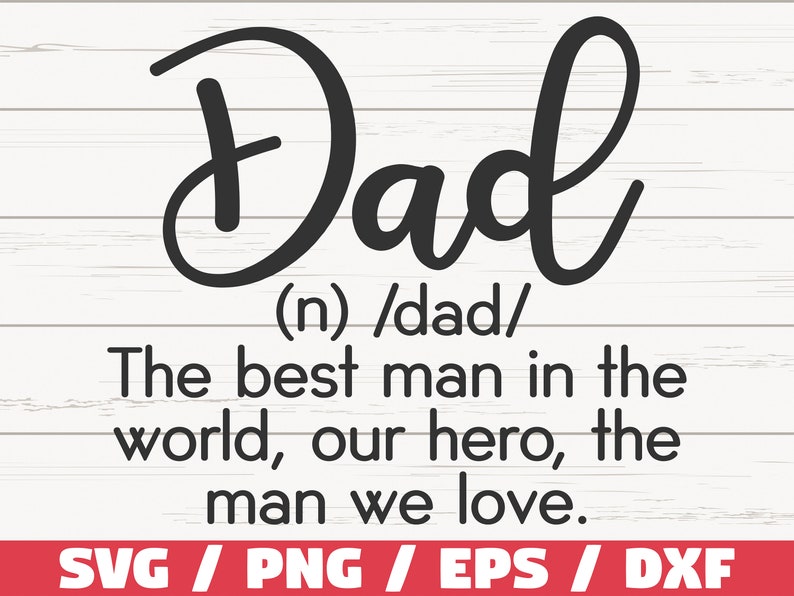 Dad Definition SVG / Cut File / Cricut / Commercial Use / - Etsy