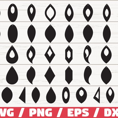 Earrings SVG/ Teardrop With Holes SVG/ Commercial Use / - Etsy