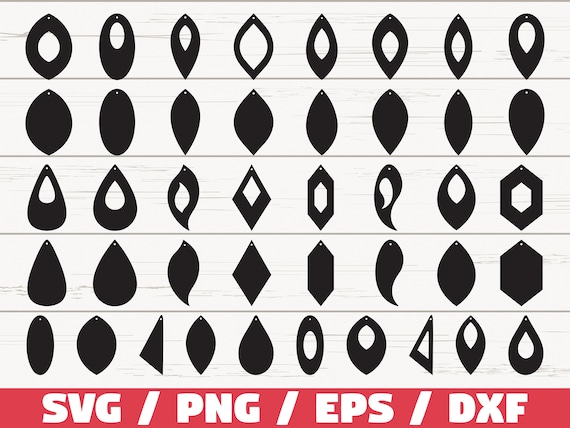 Earrings SVG/ Teardrop with holes SVG/ Commercial Use / | Etsy