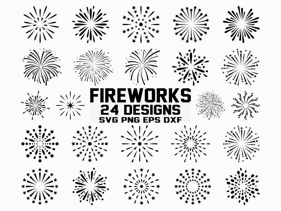 Fireworks SVG / Fireworks Cricut / Cut Files / Clipart / Silhouette ...