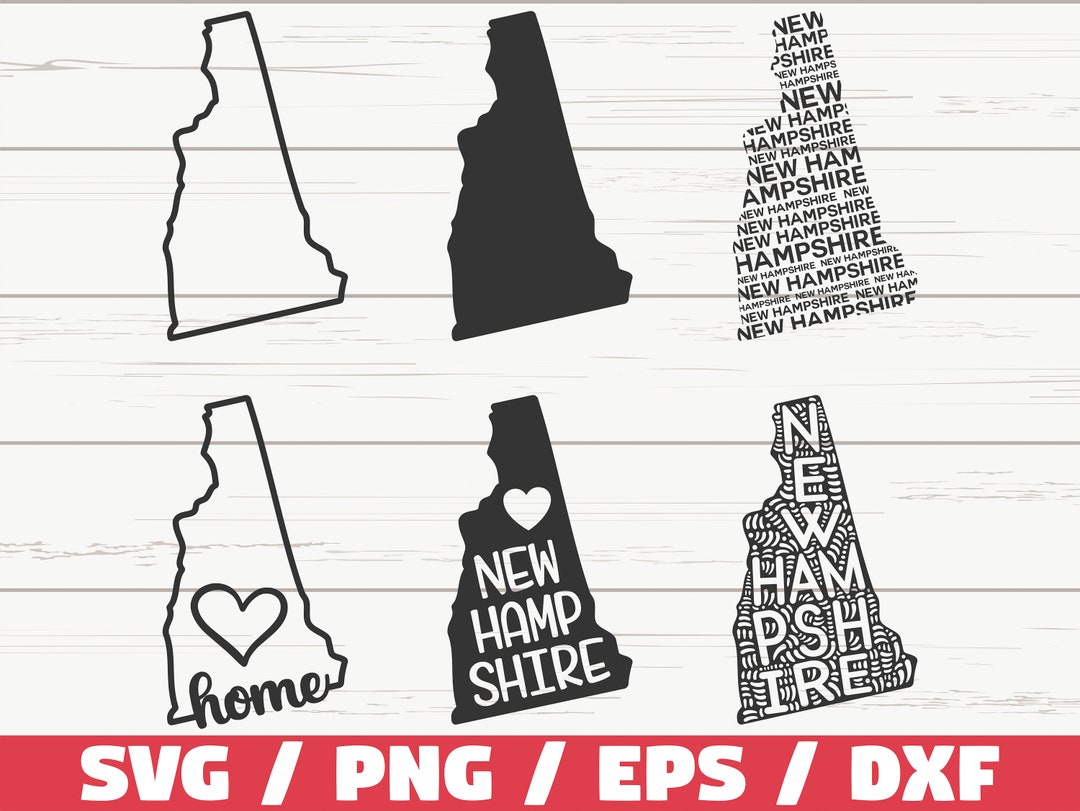 New Hampshire State Svg/ New Hampshire Silhouette/ New Hampshire Vector ...