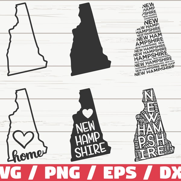 Nh State Outline Svg - Etsy