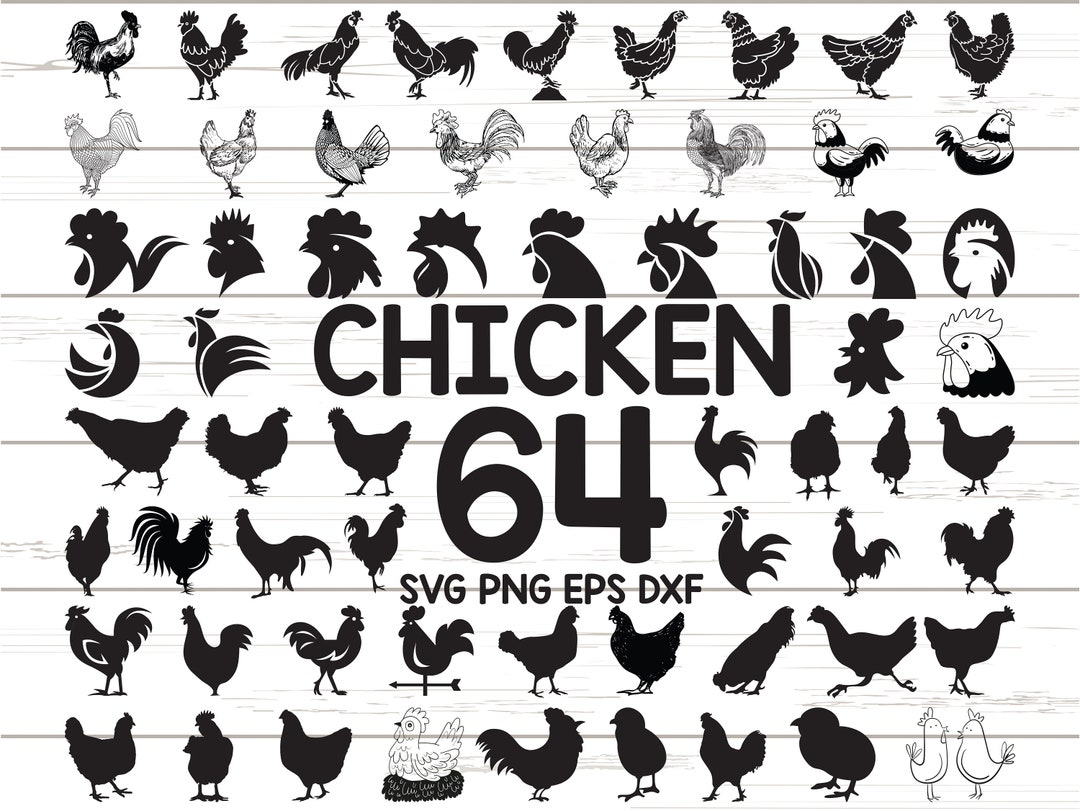 Chicken Svg/ Farm Animal Svg/ Hen Svg/ Rooster Svg/ Chick Svg/ Mother ...