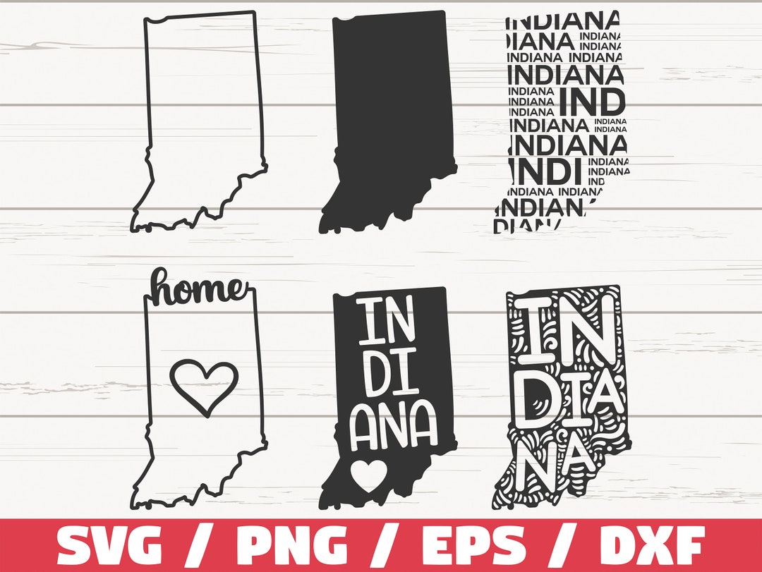 Indiana State SVG / Cut File / Cricut / Clip Art / Commercial Use ...