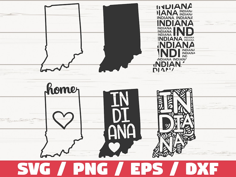 Indiana State SVG / Cut File / Cricut / Clip Art / Commercial - Etsy