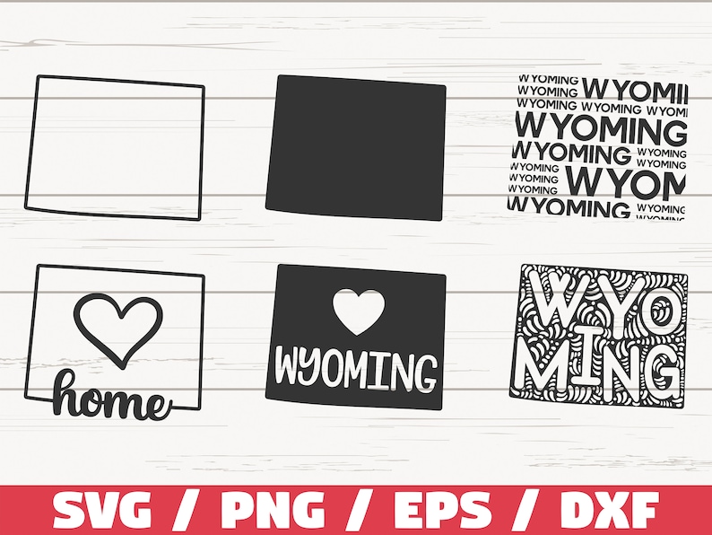Wyoming State SVG / Cut File / Cricut / Clip Art / Commercial Use ...