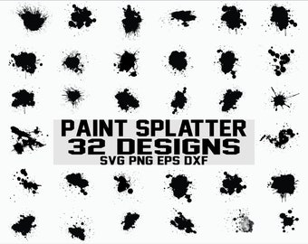 Paint Splatter Clipart Paint Streak Svg Paint Spill Clipart - Etsy Canada