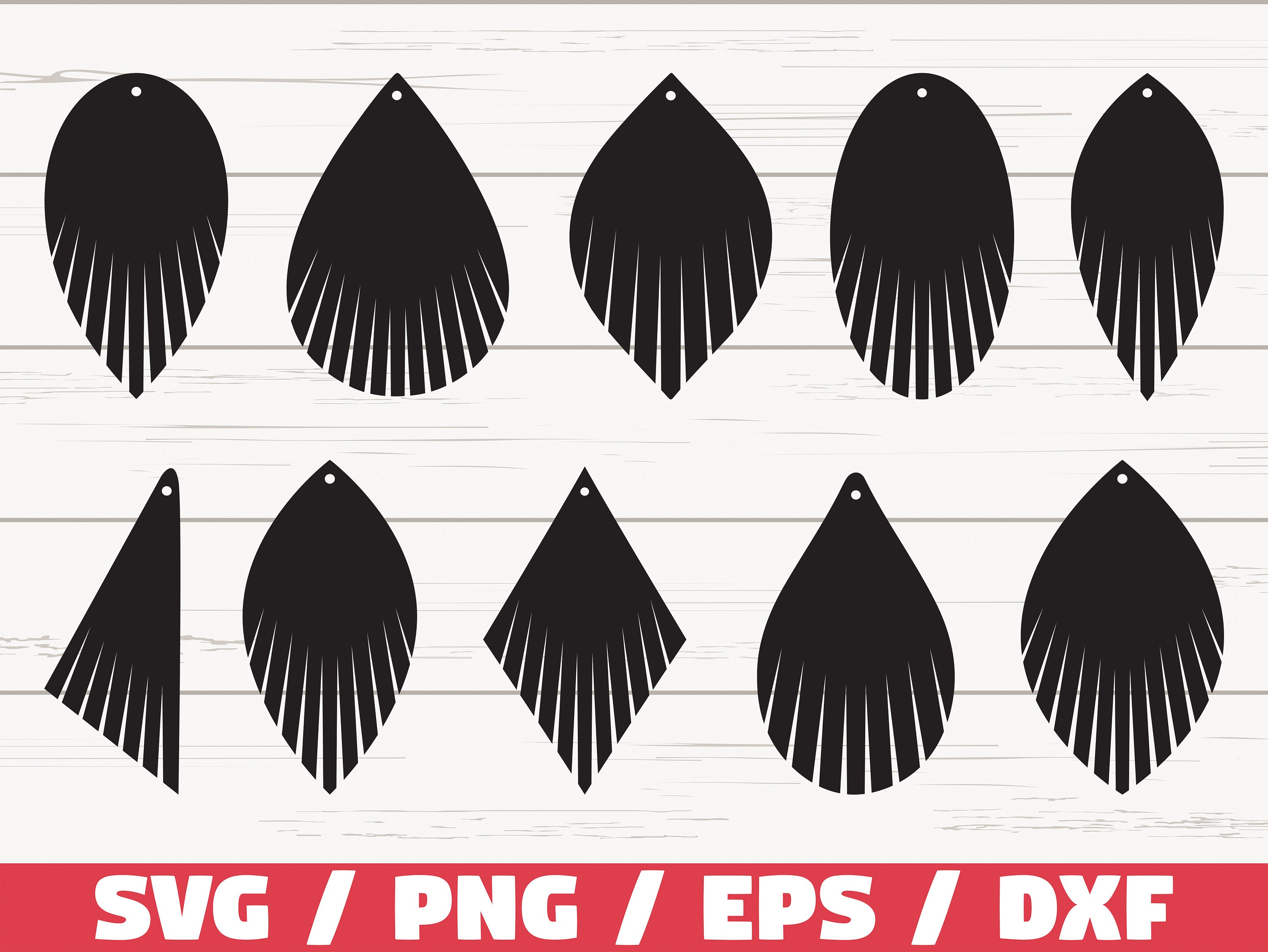 Fringe Earring SVG/ Leather Earring Jewelry/ Pendant Svg/ Earring ...