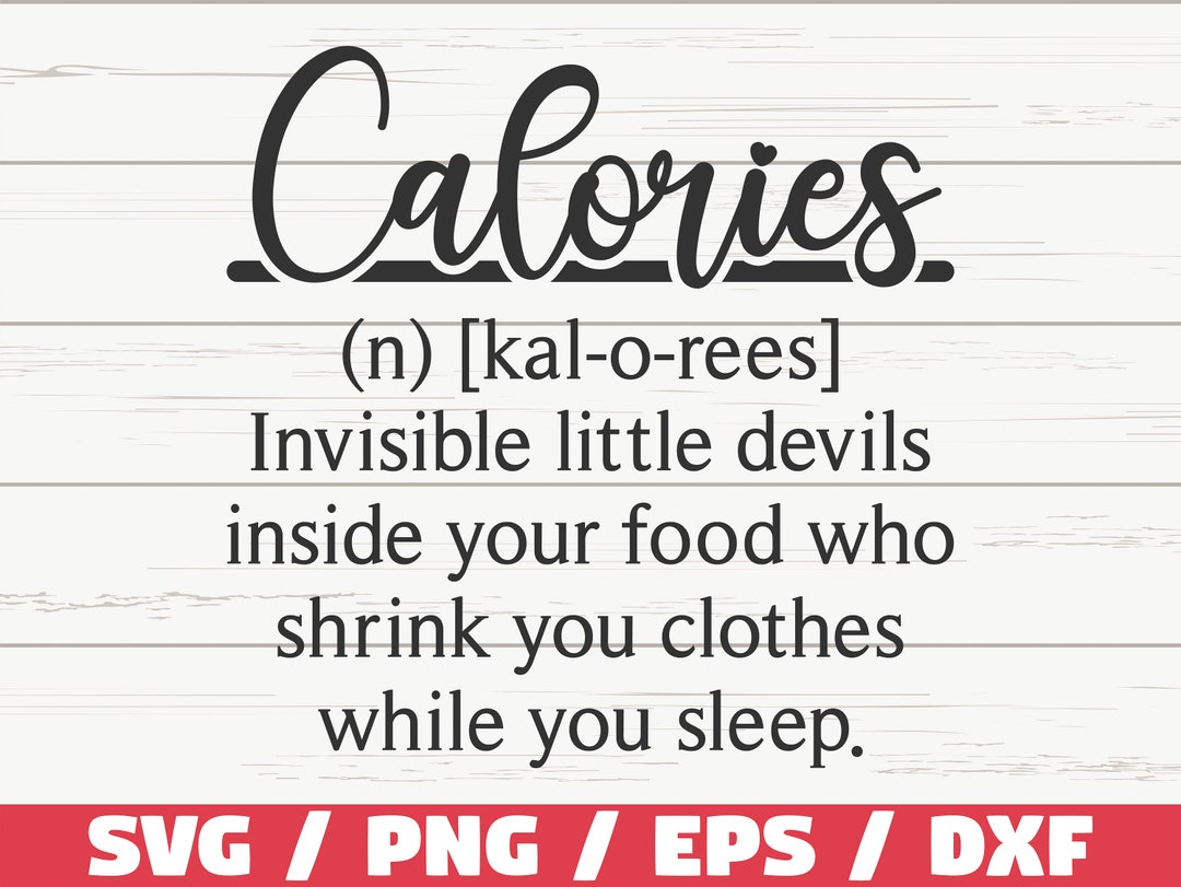 Calories Definition SVG / Cut File / Cricut / Commercial Use ...