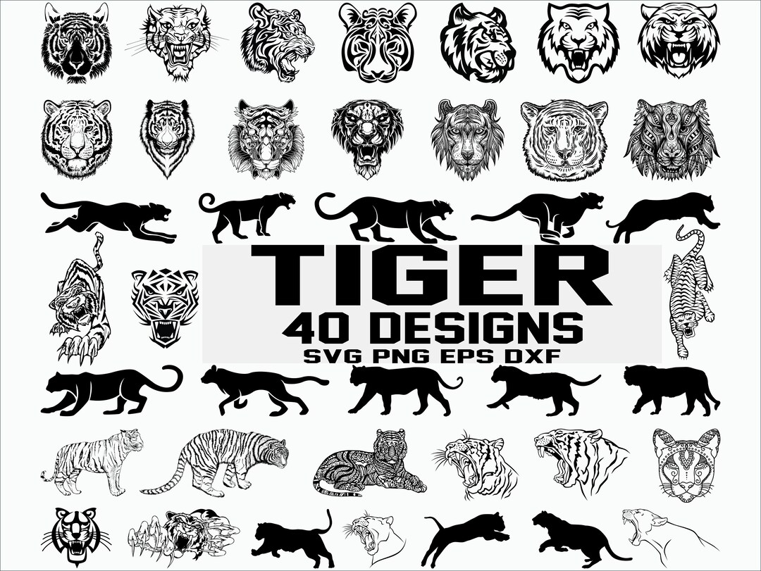 Tiger SVG/ Tiger Head Svg/ Animal Svg/ Zoo Svg/ Tiger Silhouette ...