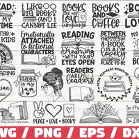 Reading Svg - Etsy