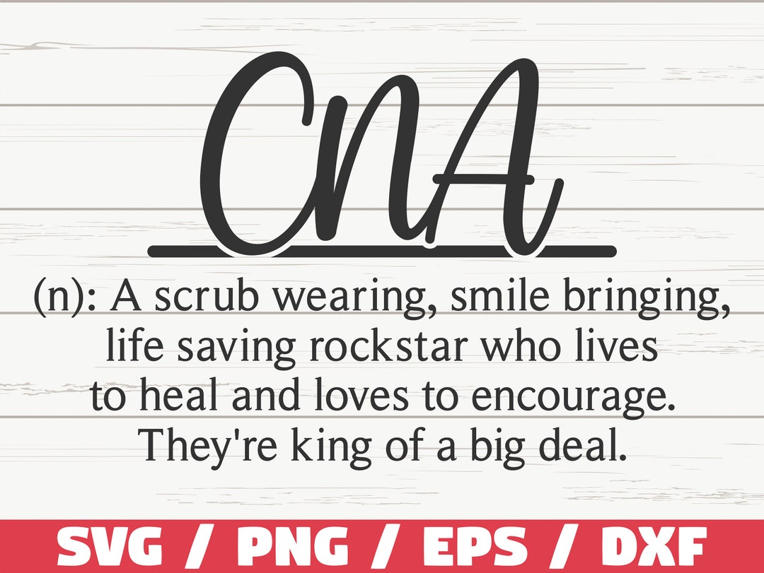 CNA Definition SVG / Cut File / Cricut / Commercial Use / - Etsy