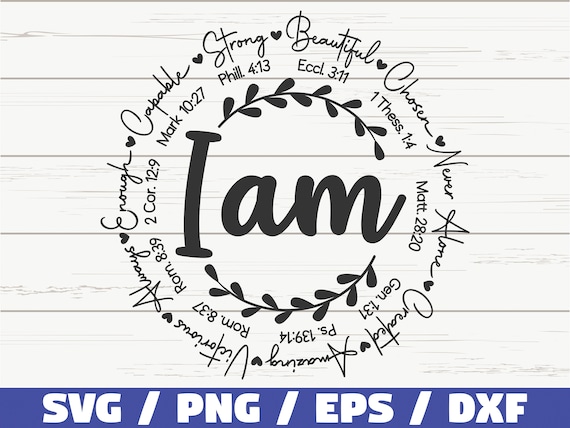 I Am Inspiration SVG / Bible Verse SVG / Cut File / Cricut / - Etsy