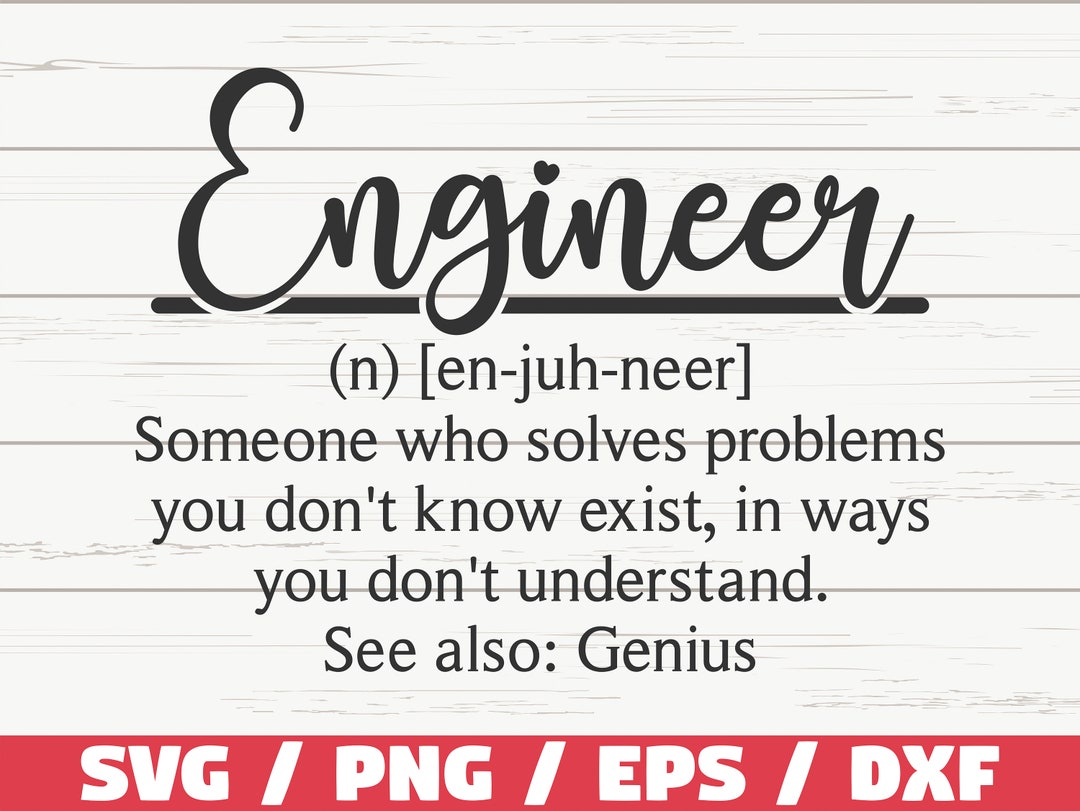 Engineer Definition SVG / Cut File / Cricut / Commercial Use ...