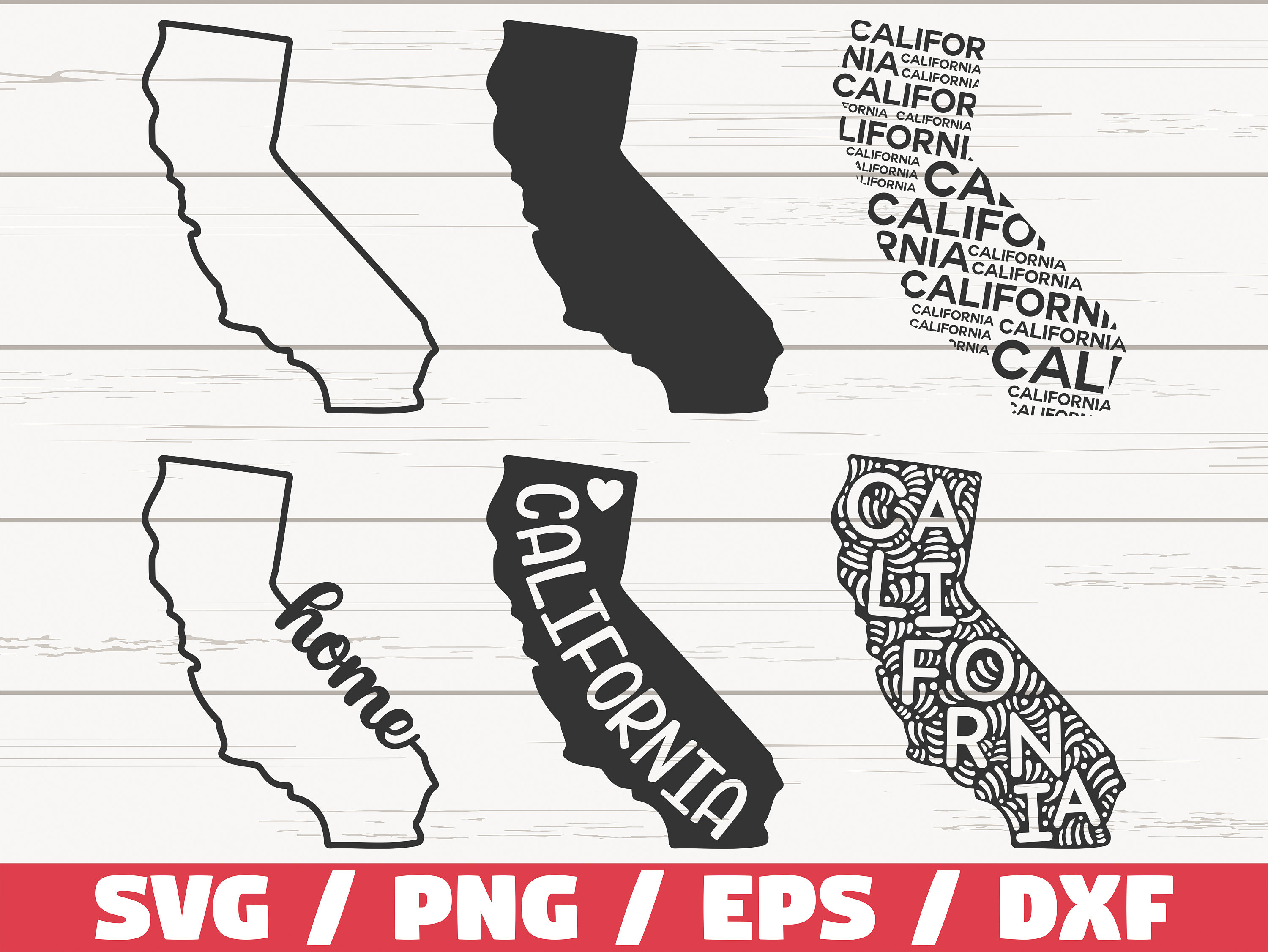California State SVG / Cut File / Cricut / Clip Art / | Etsy