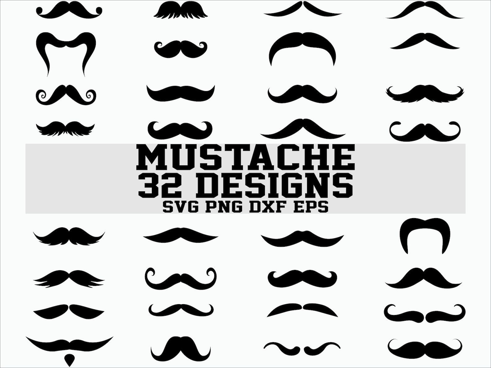 Mustache Svg/ Mustache Clipart/ Mustache Svg File/ Mustache - Etsy