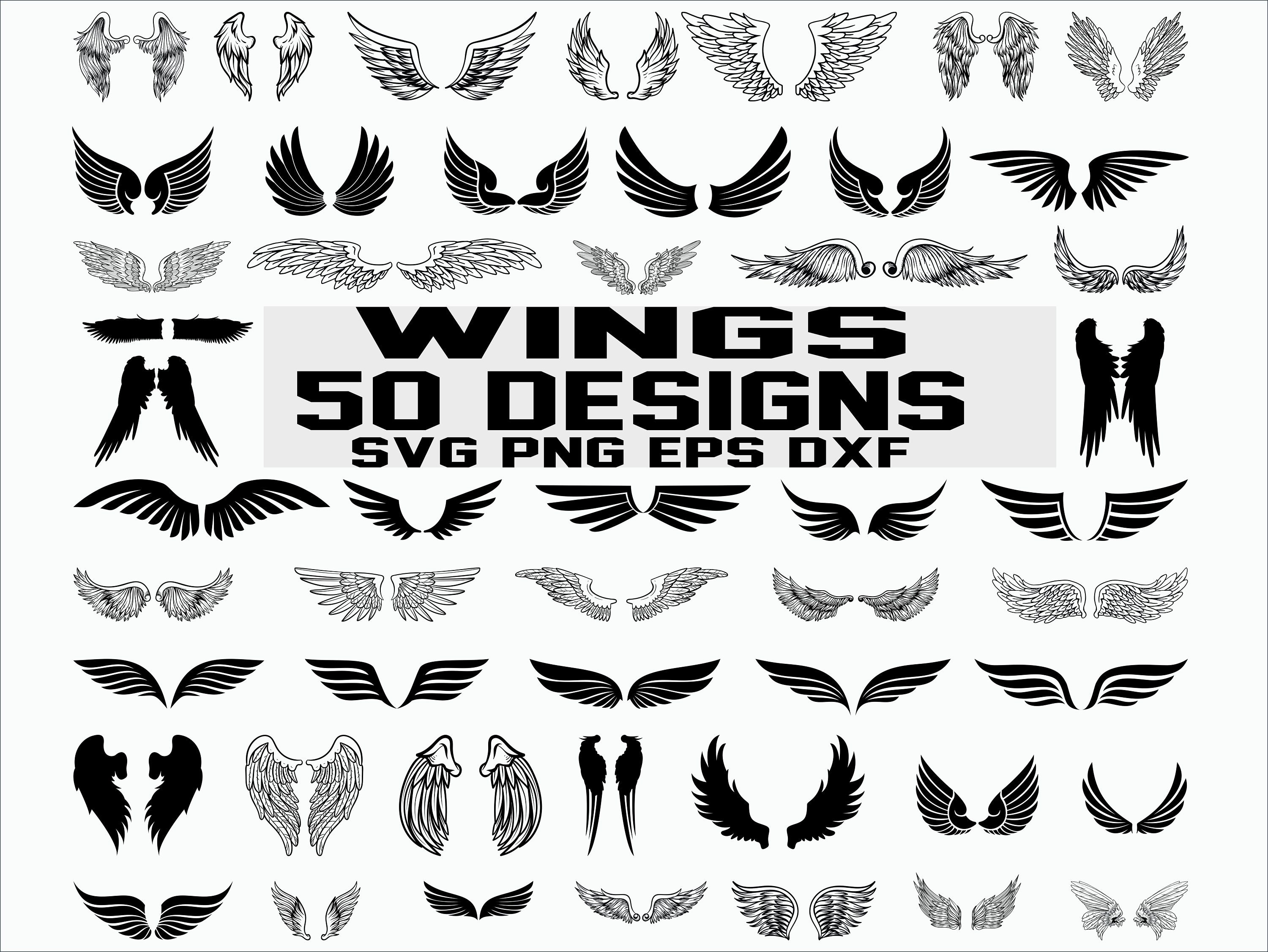 Wings Svg / Angel Wings / Wings Cut File / Wing Svg / Angel - Etsy Ireland