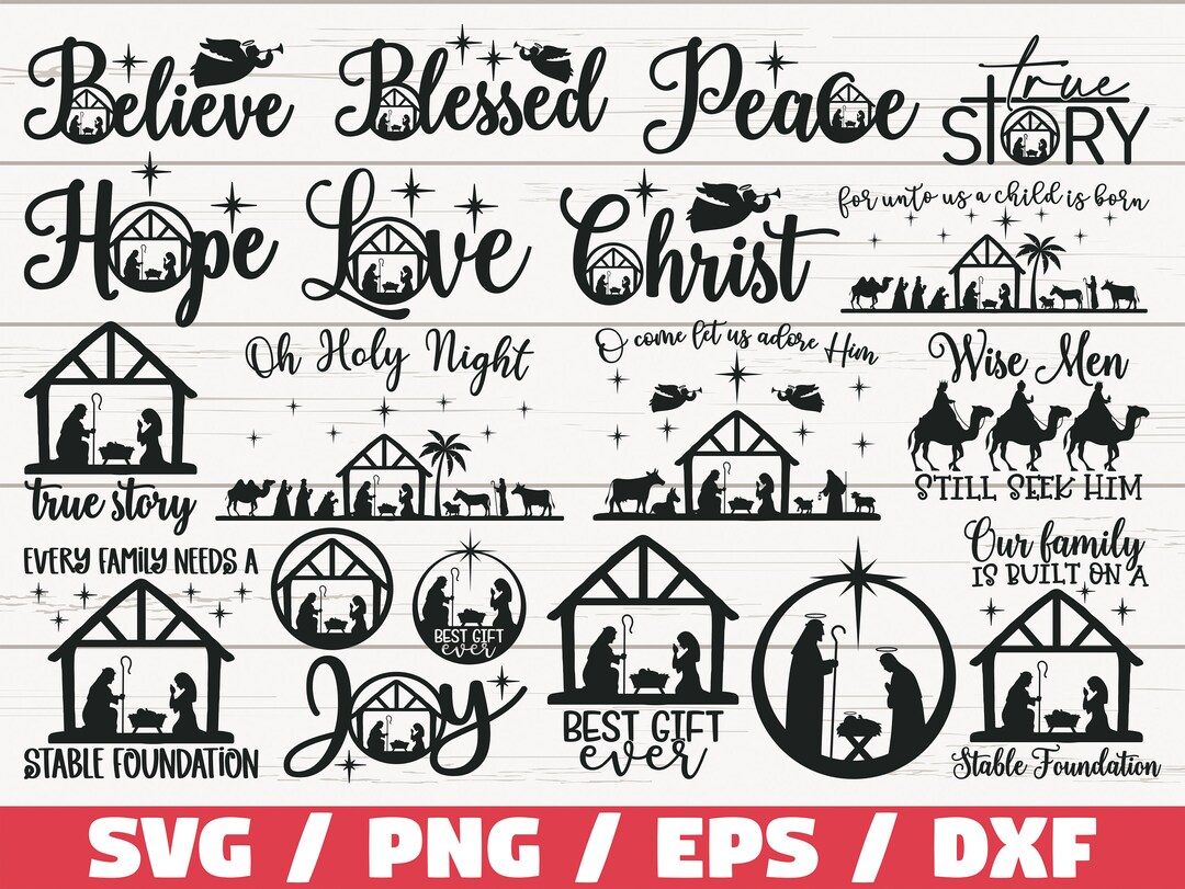 Nativity SVG Bundle / Cut File / Cricut / Commercial Use / Nativity SVG ...
