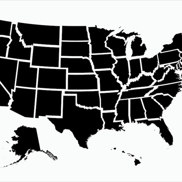 United States Us Map - Etsy