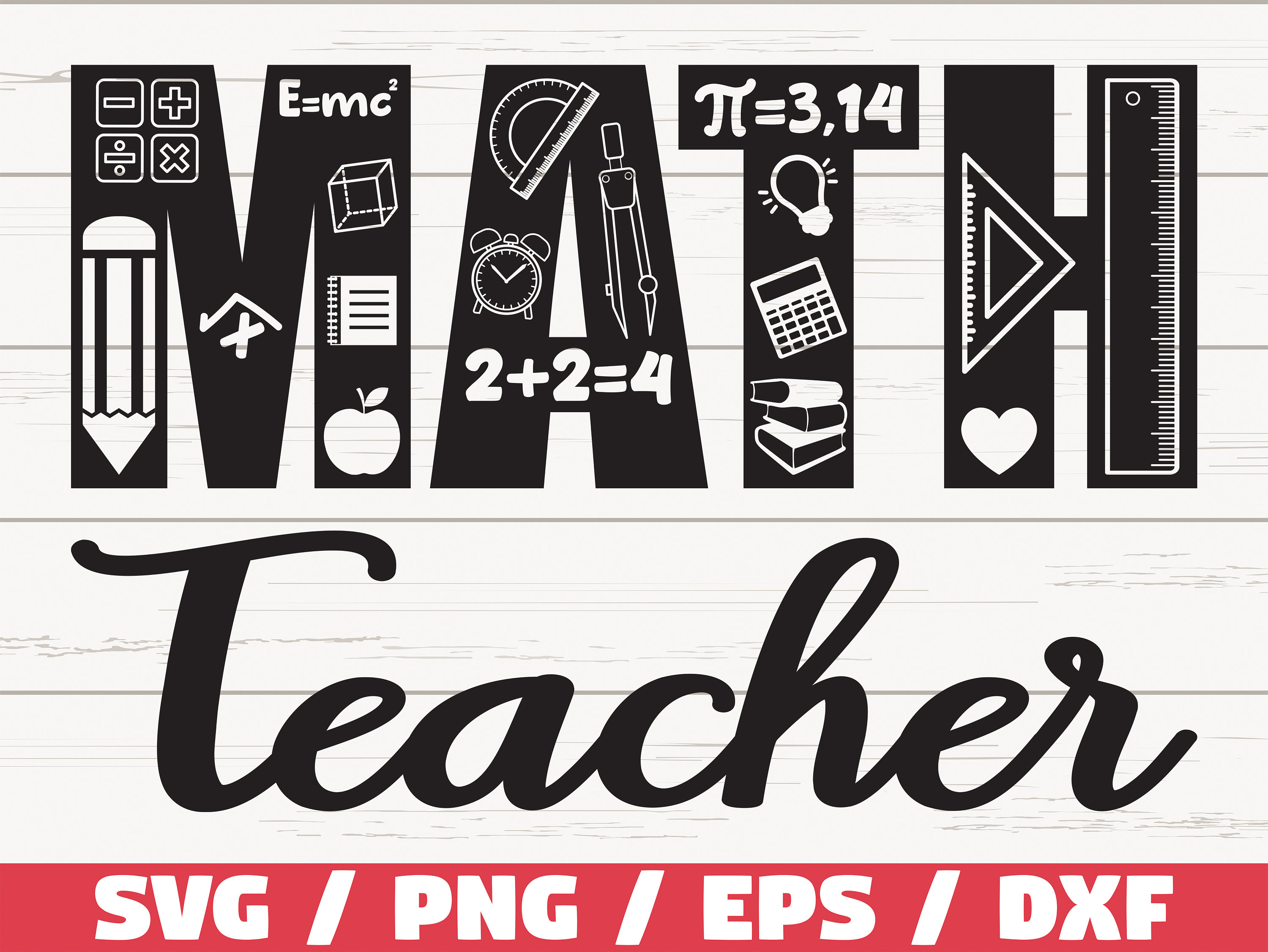 Math Teacher SVG / Commercial Use / Cut File / Cricut / - Etsy