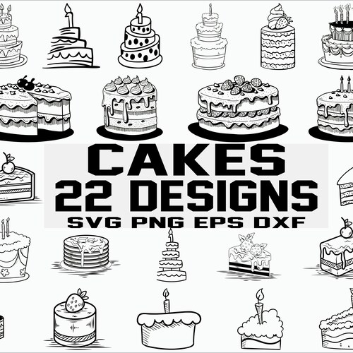 Cakes Svg/ Birthday Svg/ Dessert Svg/ Baking Svg/ Wedding Svg/ - Etsy