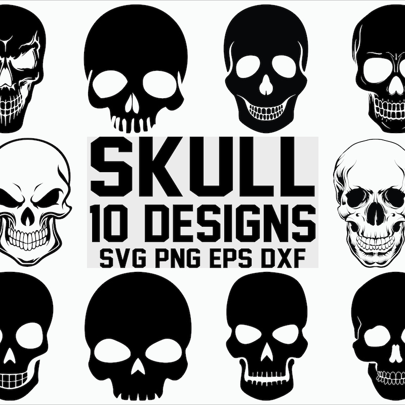 Skull Face Svg' - Etsy