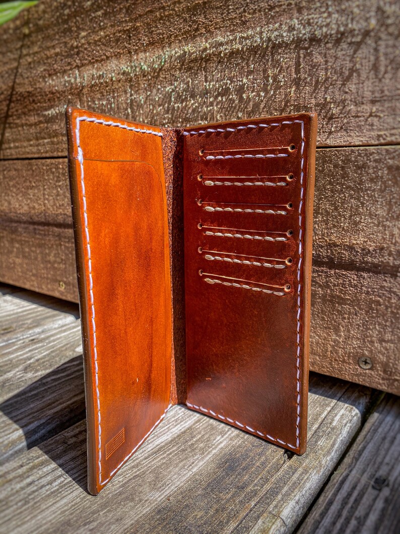 Sheridan Hand Tooled Leather Roper Wallets | Etsy