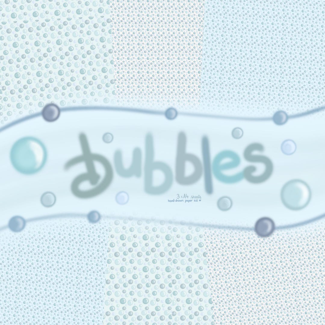 Bubbles - Scrapbooking Paper - 3 X A4 300 Dpi Papers - Journaling ...