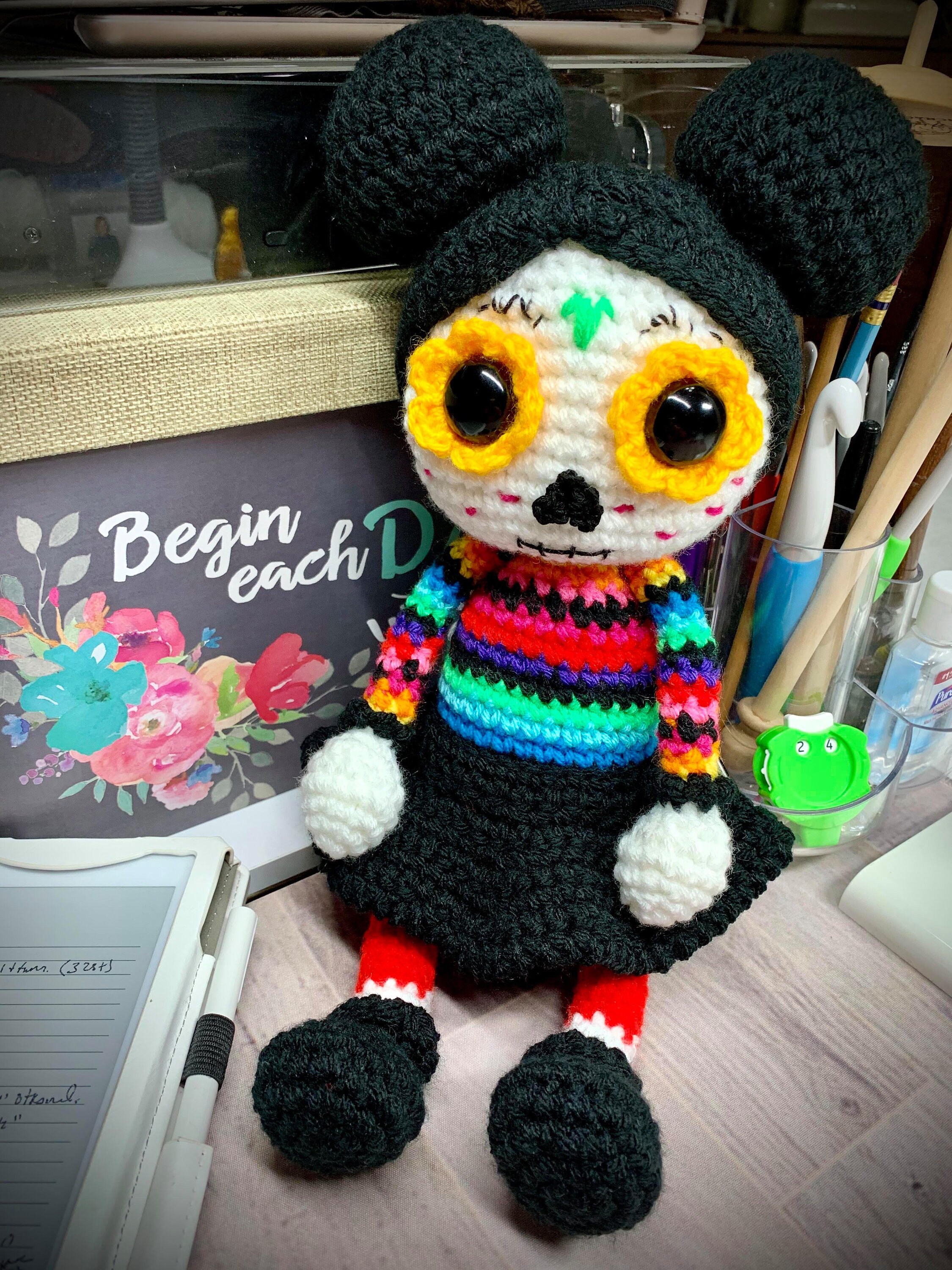 Dia Death a Day of the Dead Doll crochet PATTERN PDF ONLY - Etsy