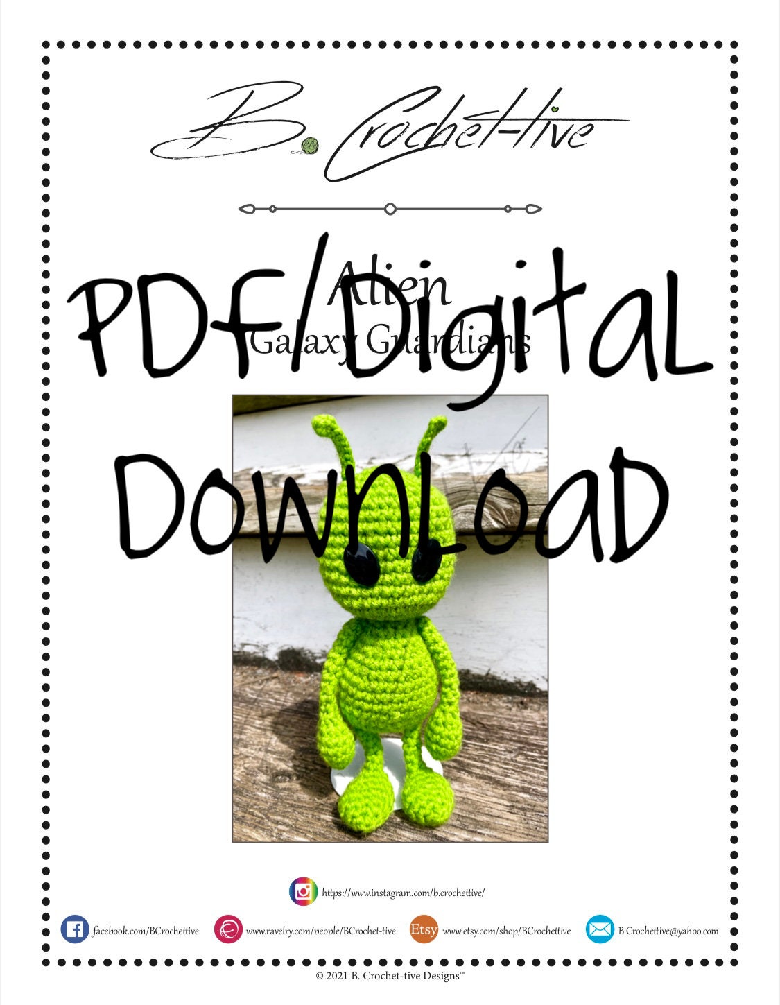 Galaxy Guardian Alien crochet PATTERN PDF ONLY | Etsy