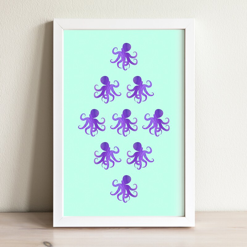 Purple Octopus - Etsy
