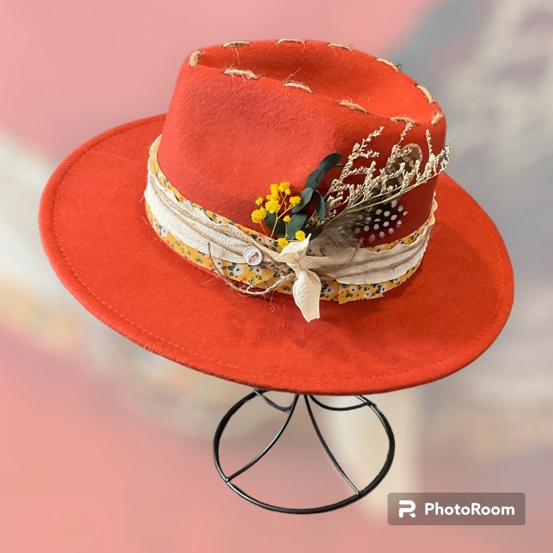 The Ginger Custom Fedora Hat Western Hat Designed Hat Dress Hat - Etsy