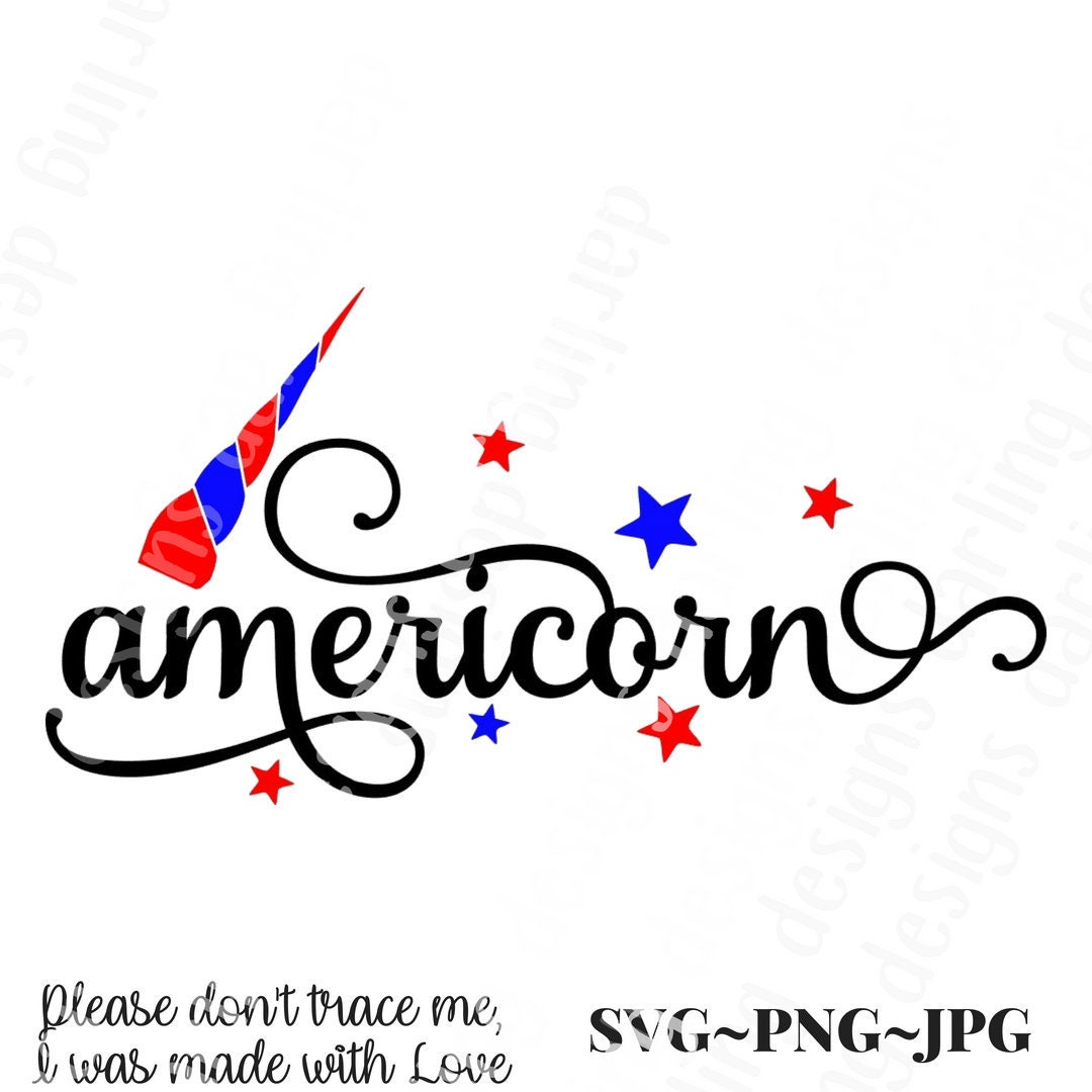 Americorn Svg American Svg Unicorn Svg Comes With Svg Jpg and Png ...