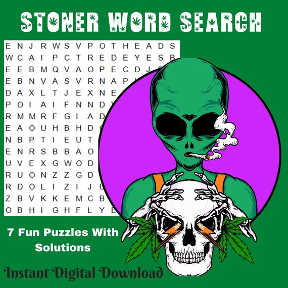 Adult Word Search Printable Stoner Word Search Puzzle Large Etsy Adult Word Search Printable Stoner Word Search Puzzle Large Etsy