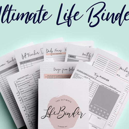 Ultimate Life Binder Goal Planner Printable Planner Daily | Etsy