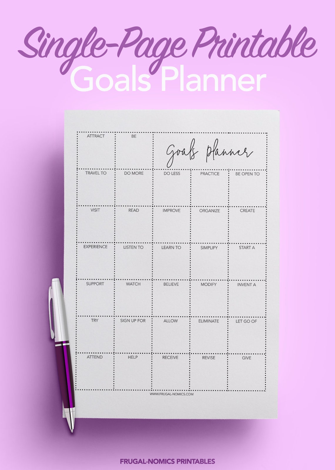 Goal Planner Printable Planner Instant Download Planner - Etsy