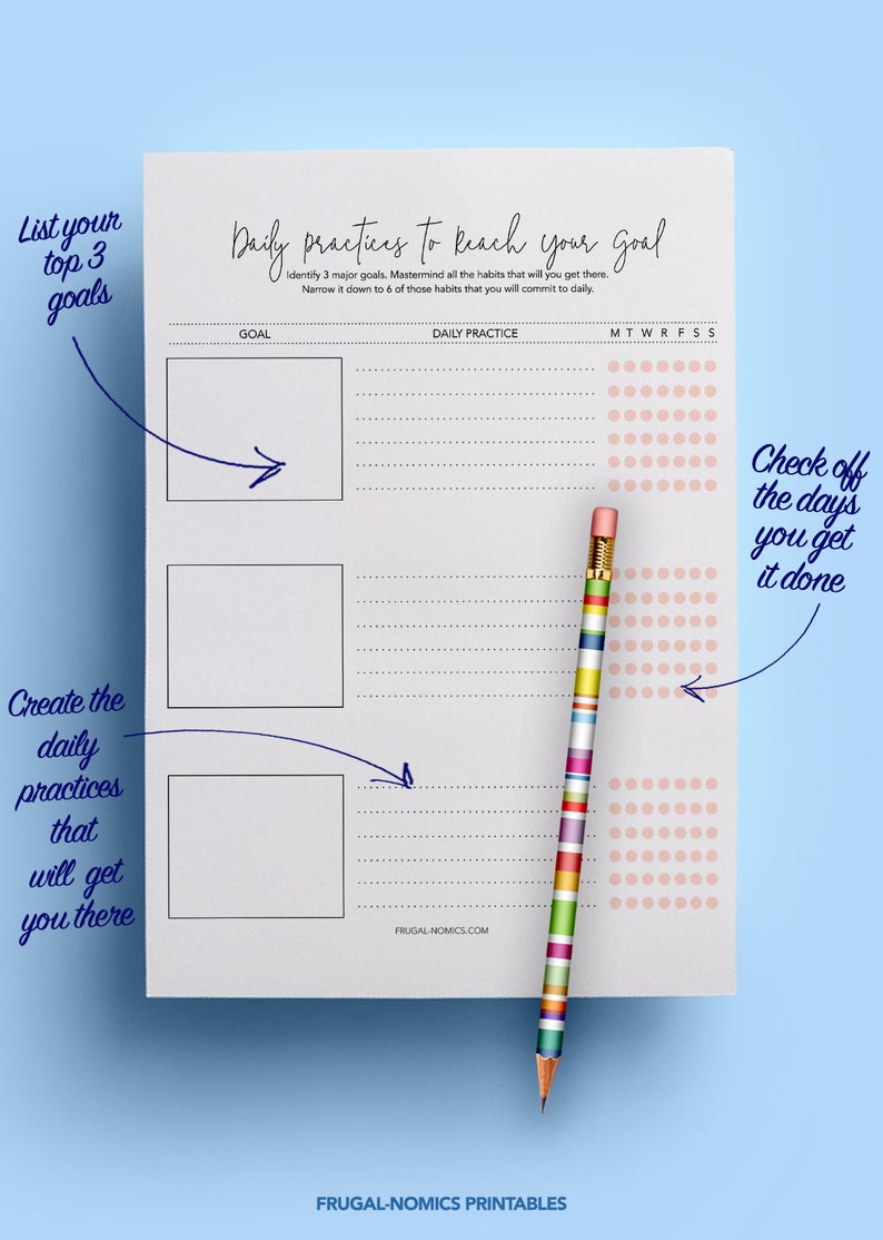 Goal Planner, Goal Tracker, Printable Planner, Instant Download ...