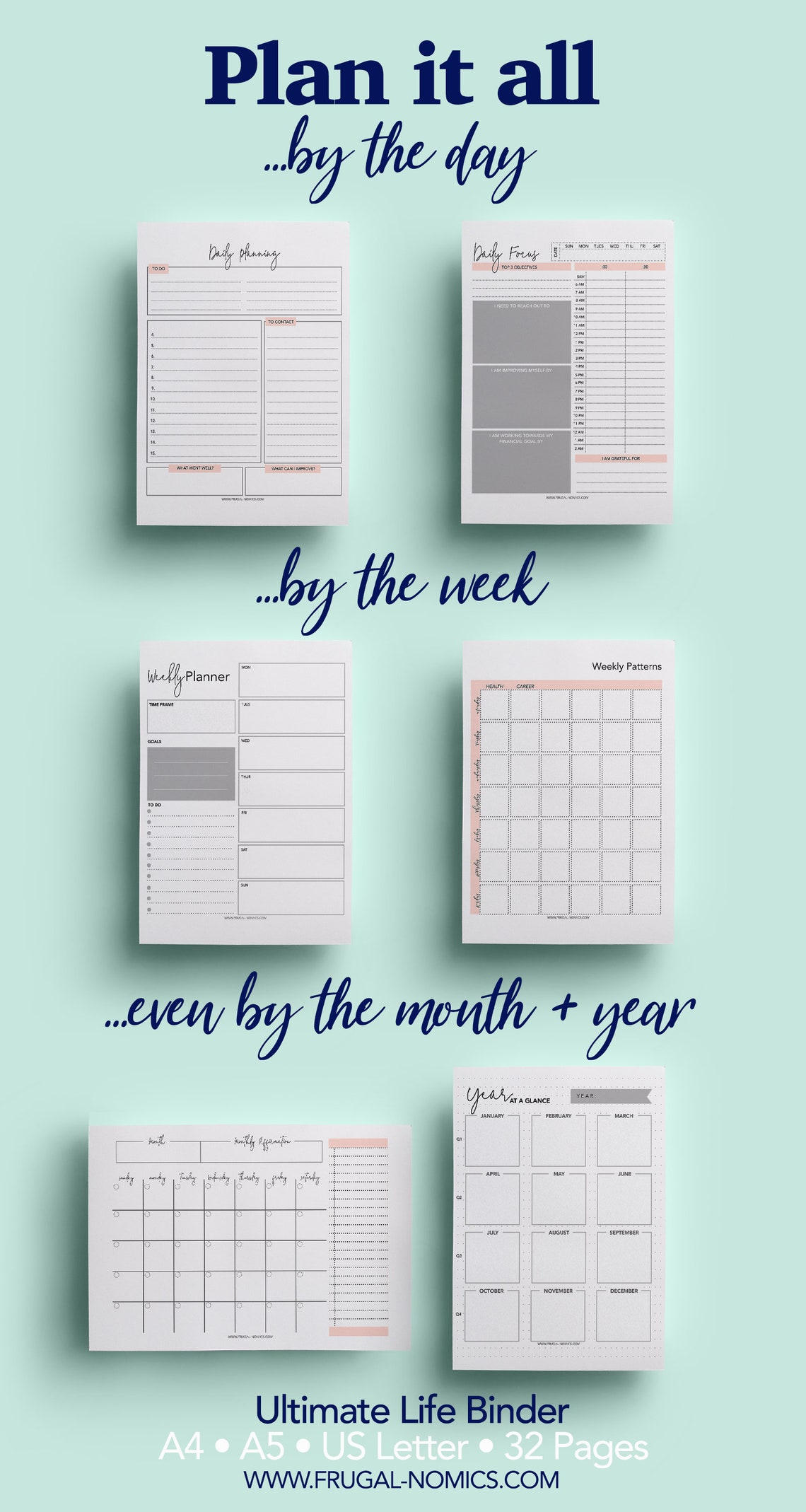 Ultimate Life Binder Goal Planner Printable Planner Daily - Etsy