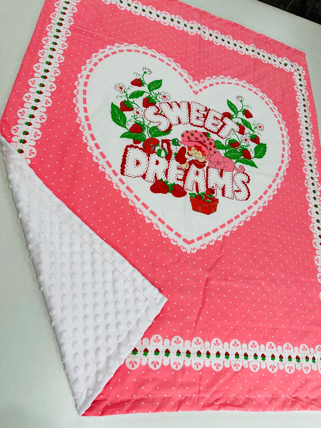 Strawberry Shortcake Sweet Dreams Baby Minky Blanket one of a Kind - Etsy